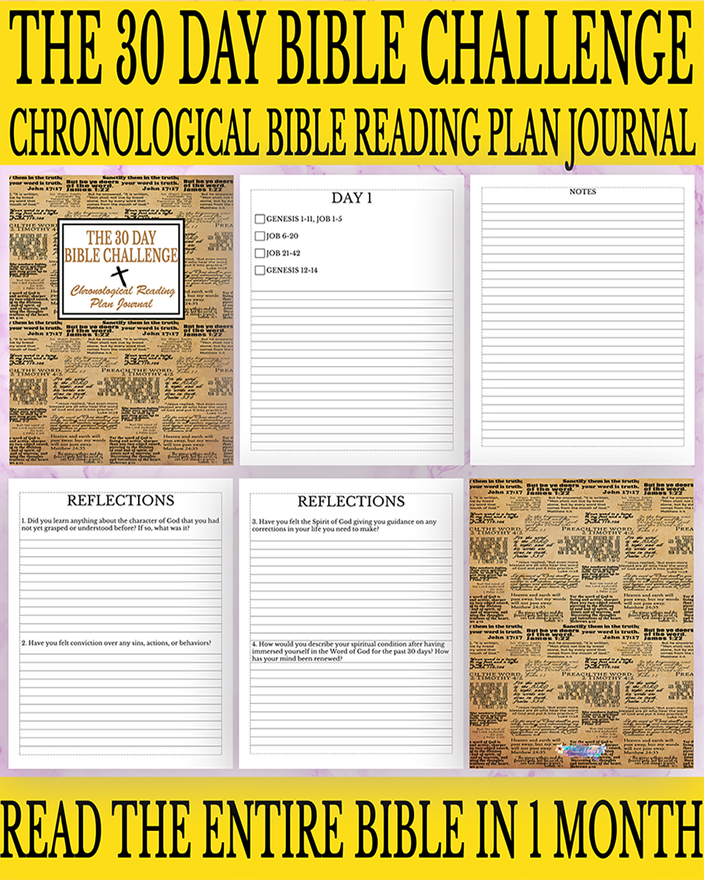 The 30 Day Bible Challenge Printable Chronological Bible Reading Plan ...