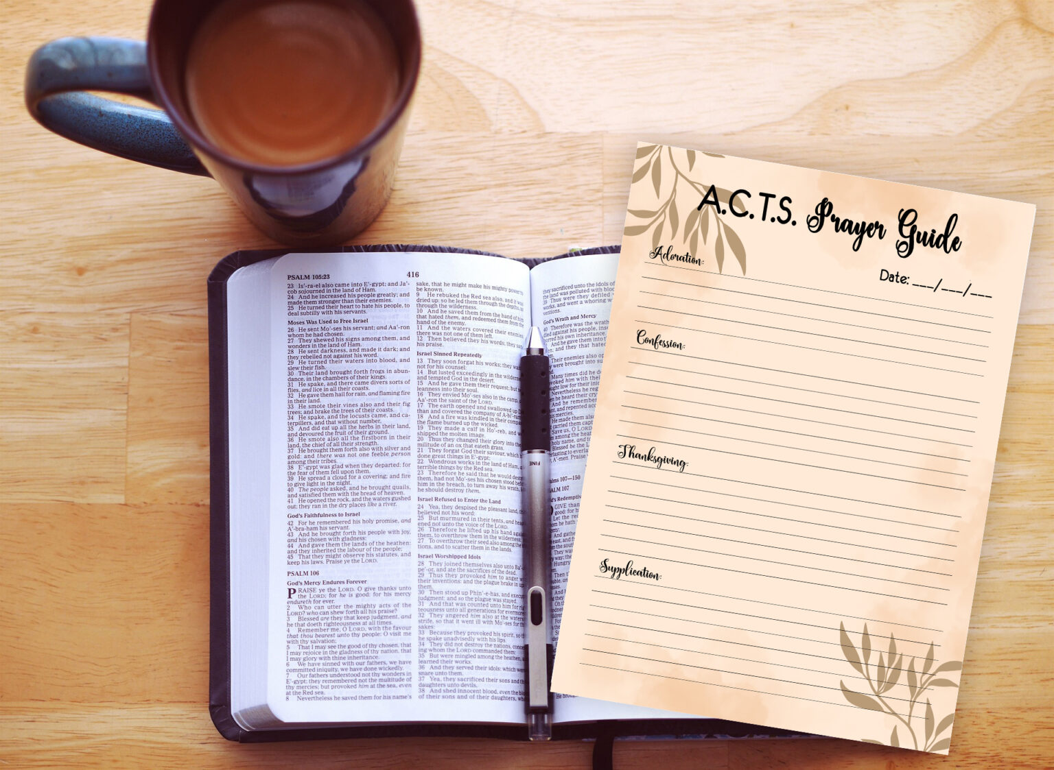 ACTS Prayer Method – Free Printable – Free Printables: Christian ...