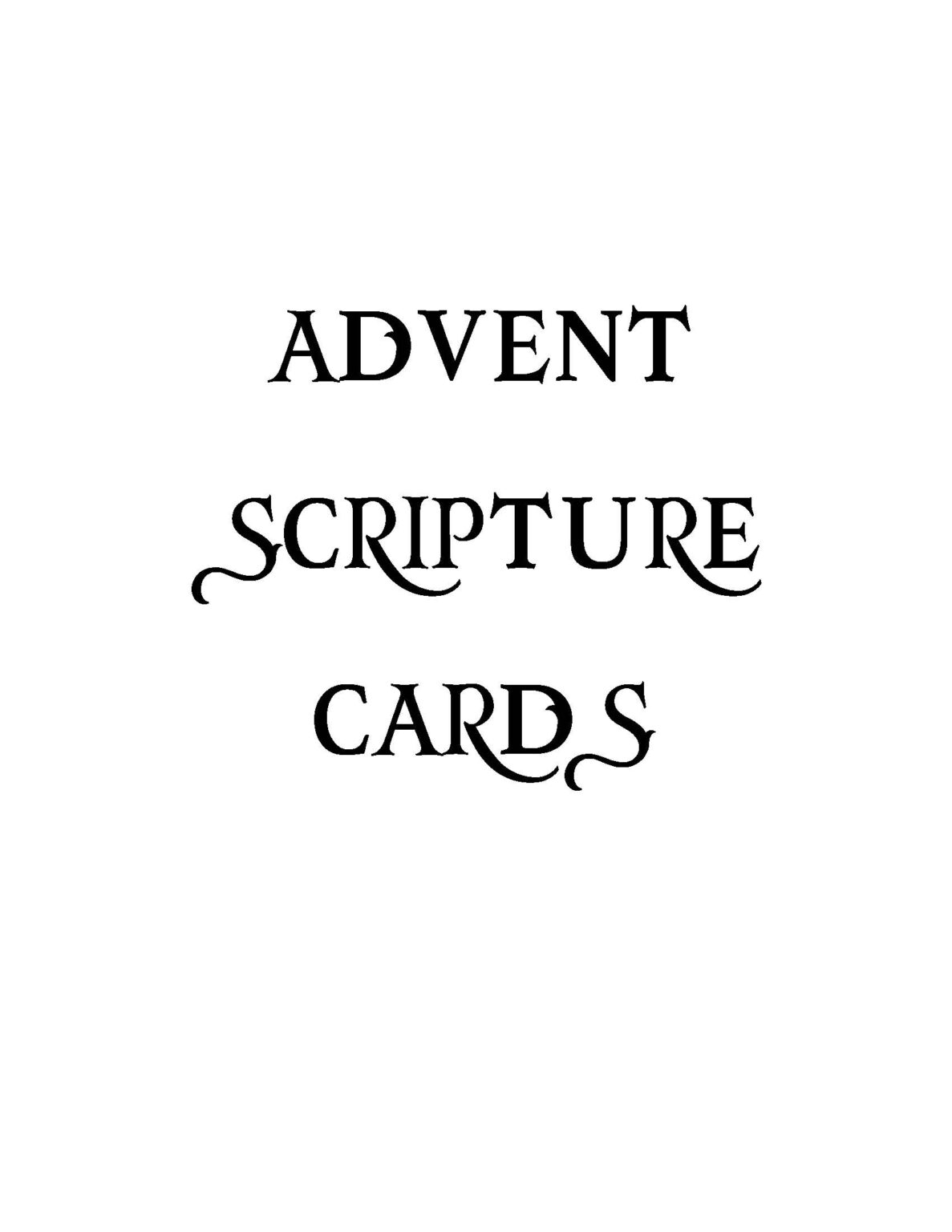 Advent Scripture Cards for The 24 Books of Christmas Tradition – Free ...